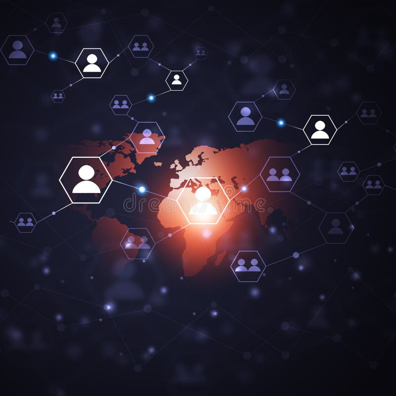 People Global Connections stock illustration. Illustration of abstract ...