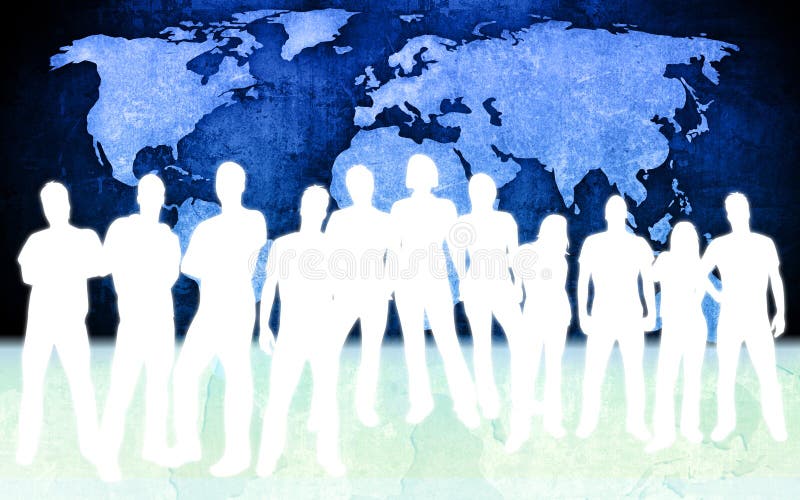 People and world map stock illustration. Illustration of adult - 5040085