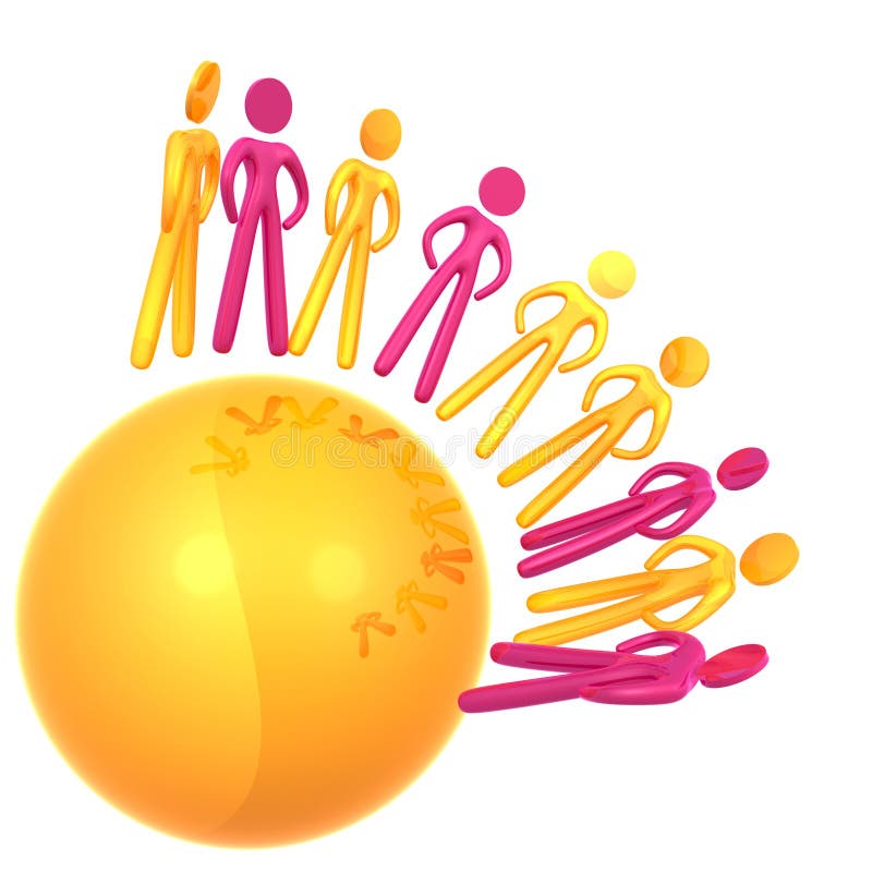 People in world unity icon stock illustration. Illustration of race ...