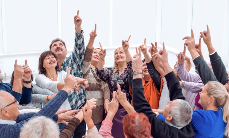 Group of Advanced People Show Thumb Up Stock Photo - Image of ...