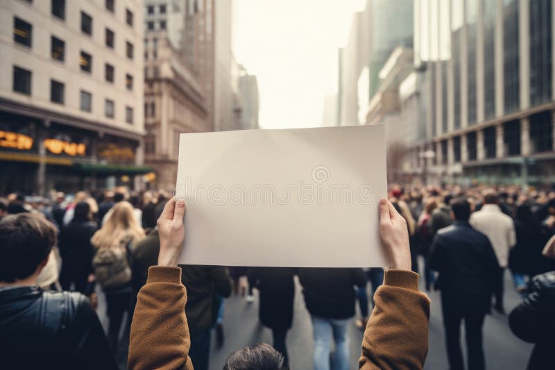 Peoples Empty Placards Posters Street Stock Photos - Free & Royalty ...