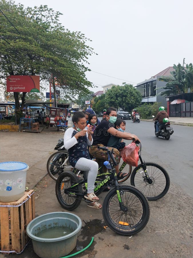 Peoples Ride Bicycle in the Road Editorial Stock Photo - Image of ...