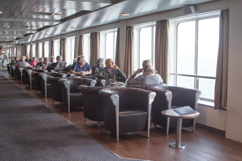 Peoples Sat in a Chairs in the Public Seating Area Inside a Ferry by ...
