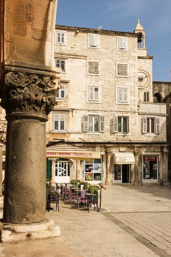 Peoples Square . Split. Croatia Editorial Stock Photo - Image of clock ...