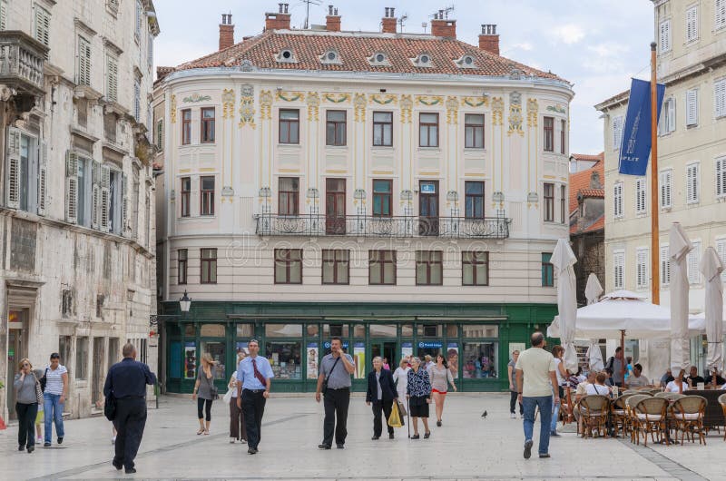 The Peoples Square in Split Editorial Photo - Image of street, main ...