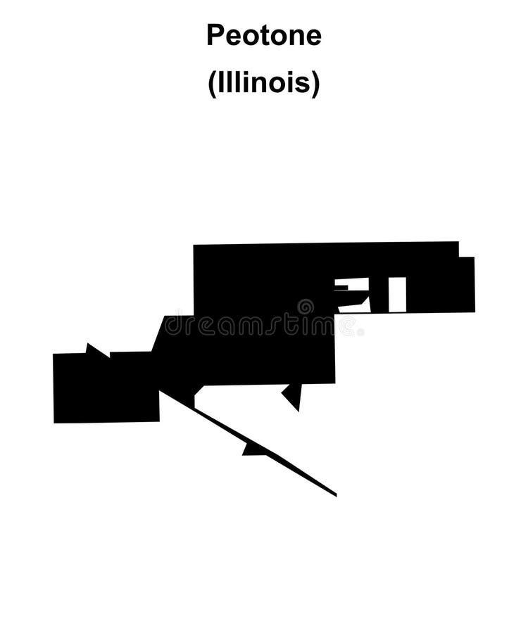 Peotone outline map stock illustration. Illustration of border - 387247447