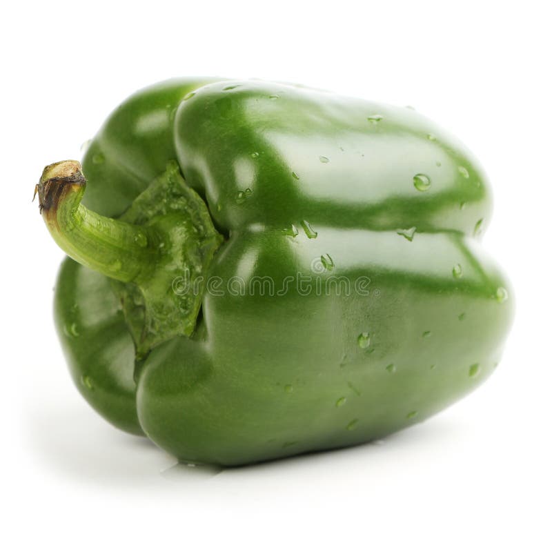 Peperone dolce verde due fotografia stock. Immagine di grezzo - 40909236