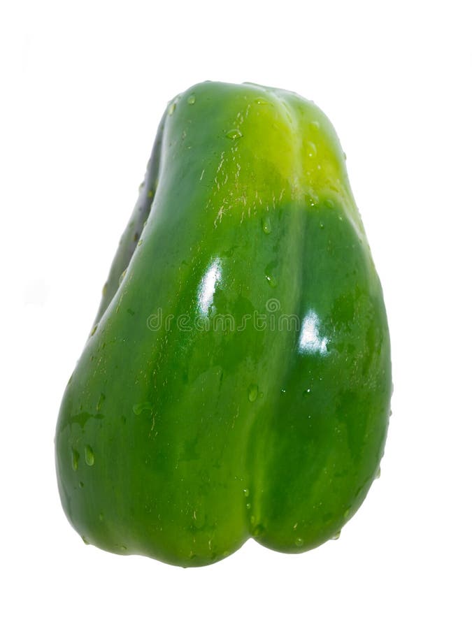Peperone Dolce Verde Isolato Immagine Stock - Immagine di isolato ...