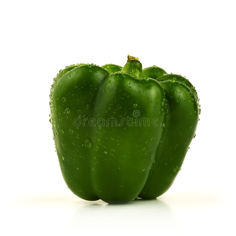 Peperone dolce verde due fotografia stock. Immagine di grezzo - 40909236