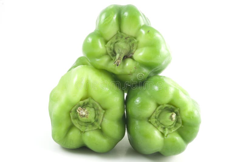 Peperoni verdi immagine stock. Immagine di vegetariano - 10644655