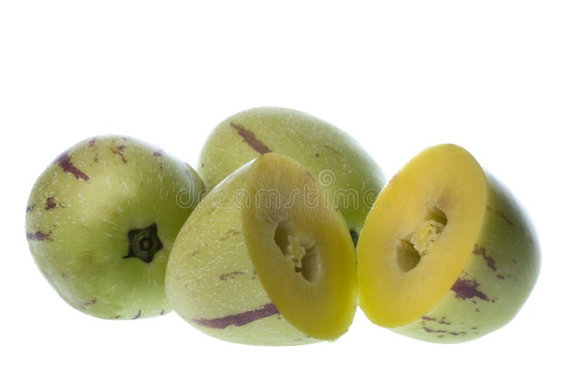 Pepino Dulce (Melon Pears) Isolated Stock Image - Image of melons ...