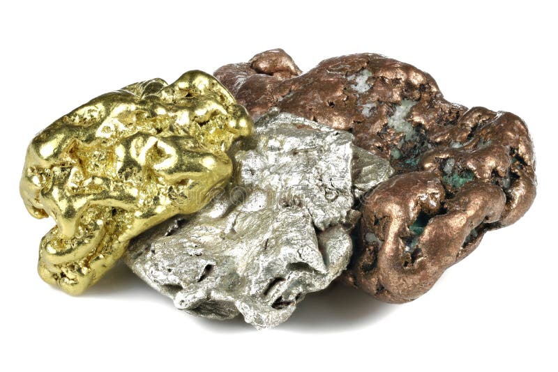 Pepitas de cobre foto de stock. Imagem de tabela, metal - 108844660