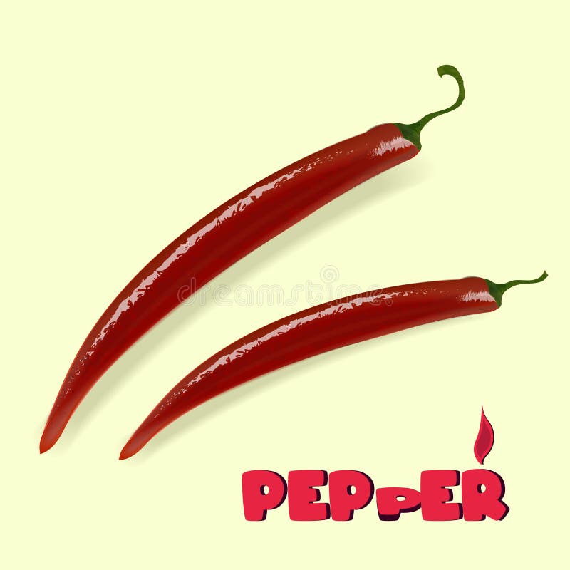 Red Hot Natural Pepper Pod, Image in the Free Style of the Author, for ...