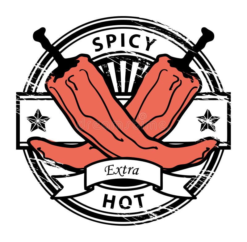 Spicy Chili Pepper Warning Sign Stock Vector - Illustration of warning ...