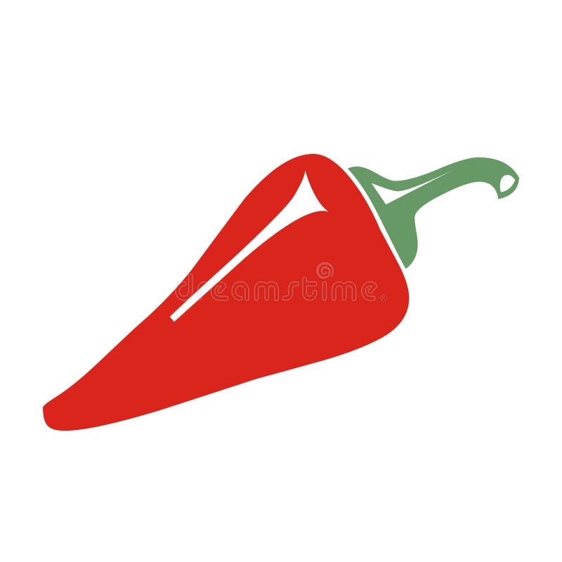 Chilli Rough Stylized Print. Vector Logo. Stock Vector - Illustration ...