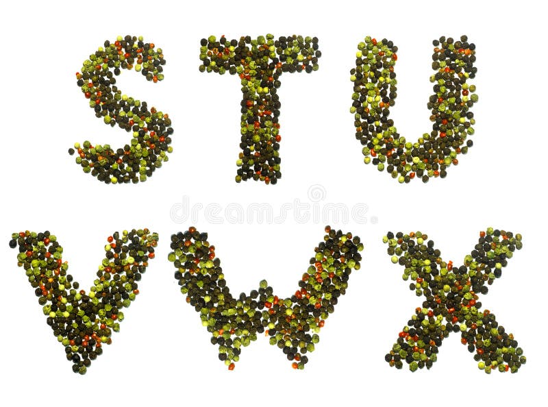 Pepper Alphabet and Numbers Stock Image - Image of ingredient, alphabet ...