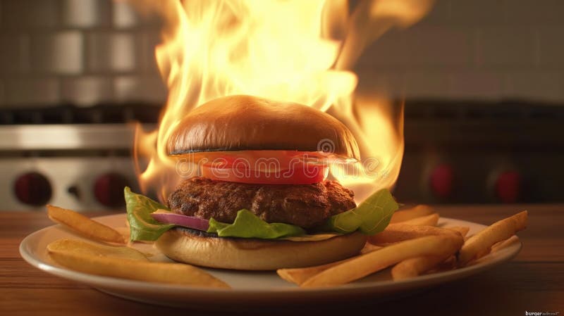 Burger Burning Stock Illustrations – 811 Burger Burning Stock ...