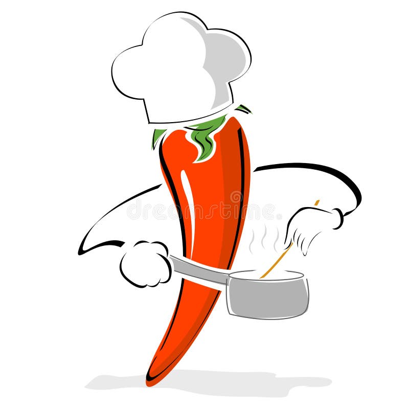 Chili Pepper Chef Hat Stock Illustrations – 426 Chili Pepper Chef Hat ...