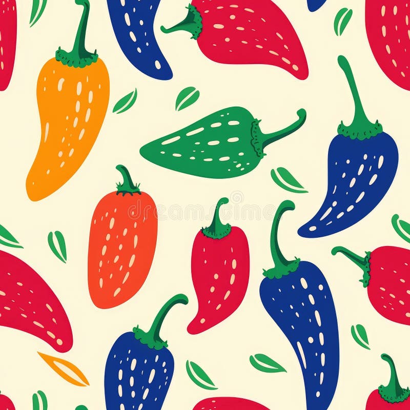 Pepper. Colorful Cute Screen Printing Effect. Riso Print Effect Stock ...