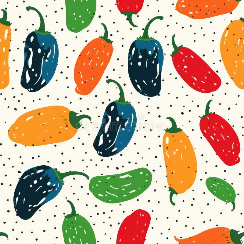 Pepper. Colorful Cute Screen Printing Effect. Riso Print Effect Stock ...