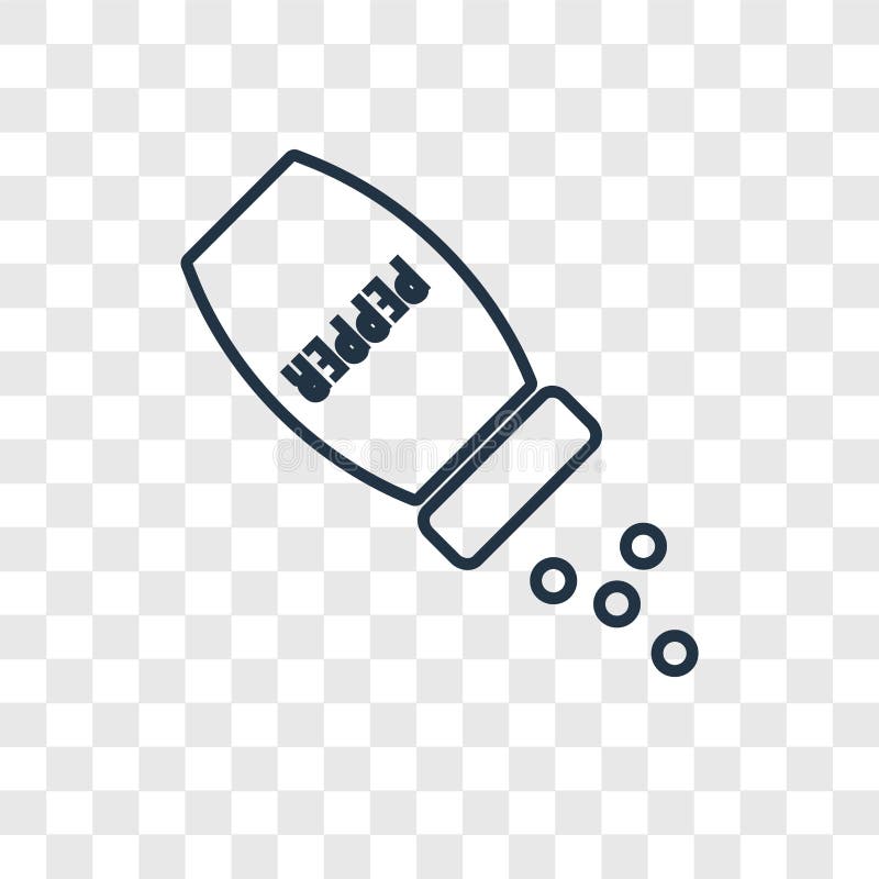 Pepper Concept Vector Linear Icon Isolated on Transparent Background ...