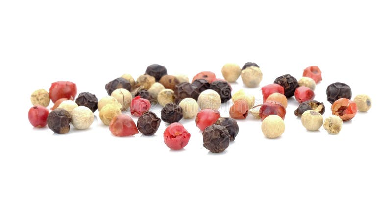 Pepper Corn on White Background. Stock Image - Image of macro, grain ...