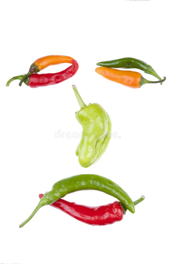 Pepper face stock photo. Image of humor, cook, organic - 21192466