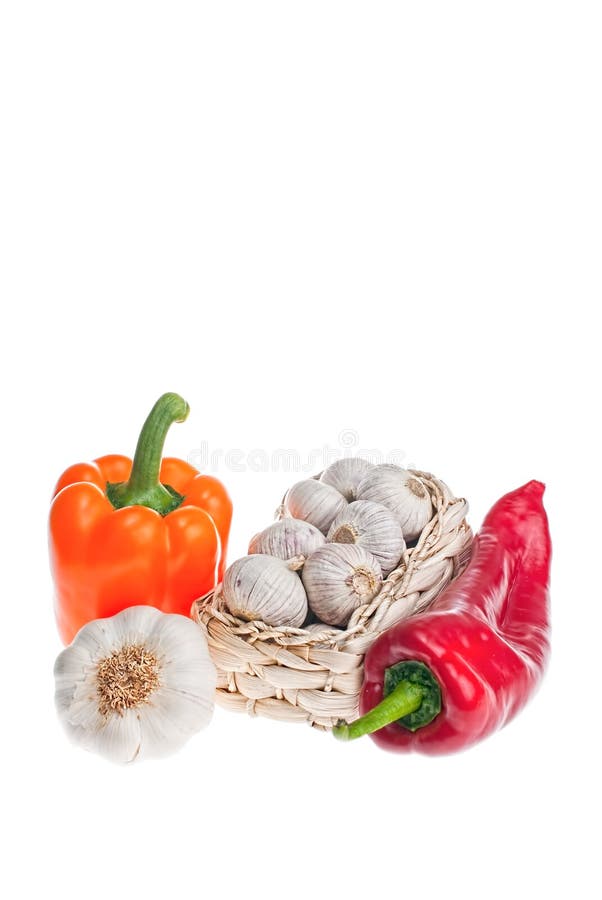 Pepper, garlic. stock image. Image of juicy, plant, healthy - 25016705