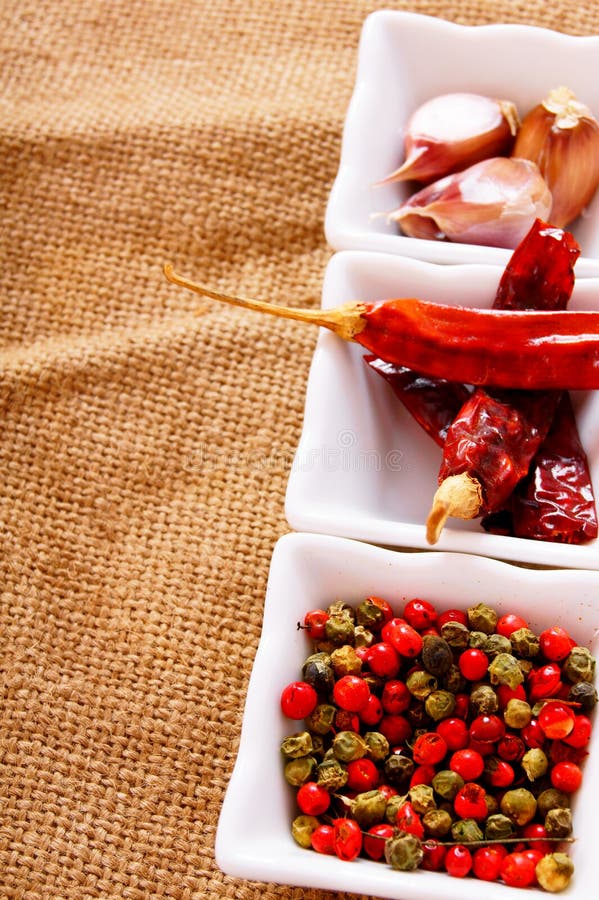 Pepper and garlic . stock image. Image of health, kitchen - 39520645