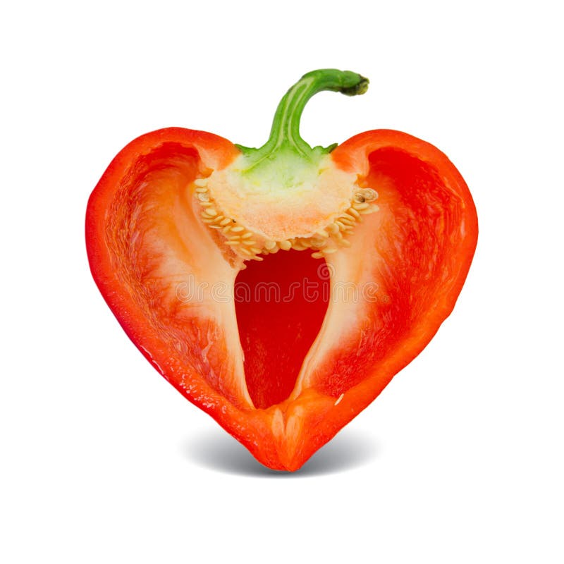 Pepper heart stock image. Image of food, freshness, dieting - 40396131