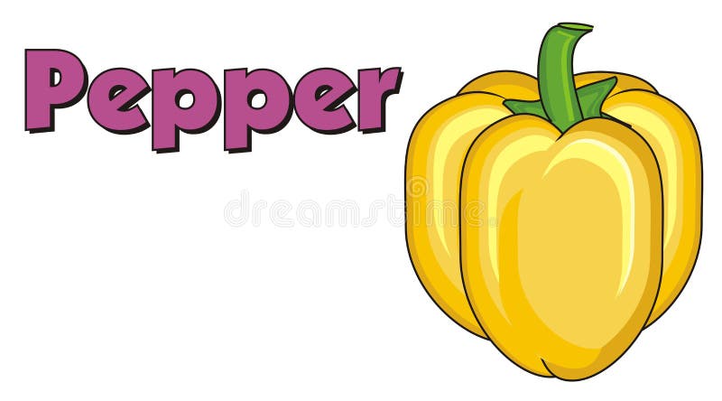 Pepper and his name stock illustration. Illustration of cook - 89789637