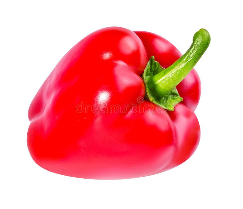 Pepper Isolated. Red Bell Pepper Stock Image - Image of object ...