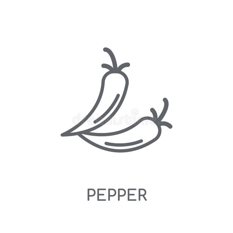 Hot Pepper Icon Vector Isolated on White Background, Hot Pepper Sign ...