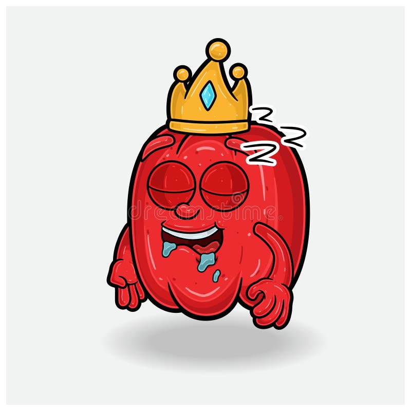 Pepper Mascot Character Cartoon with Sleep Expression Stock Vector ...