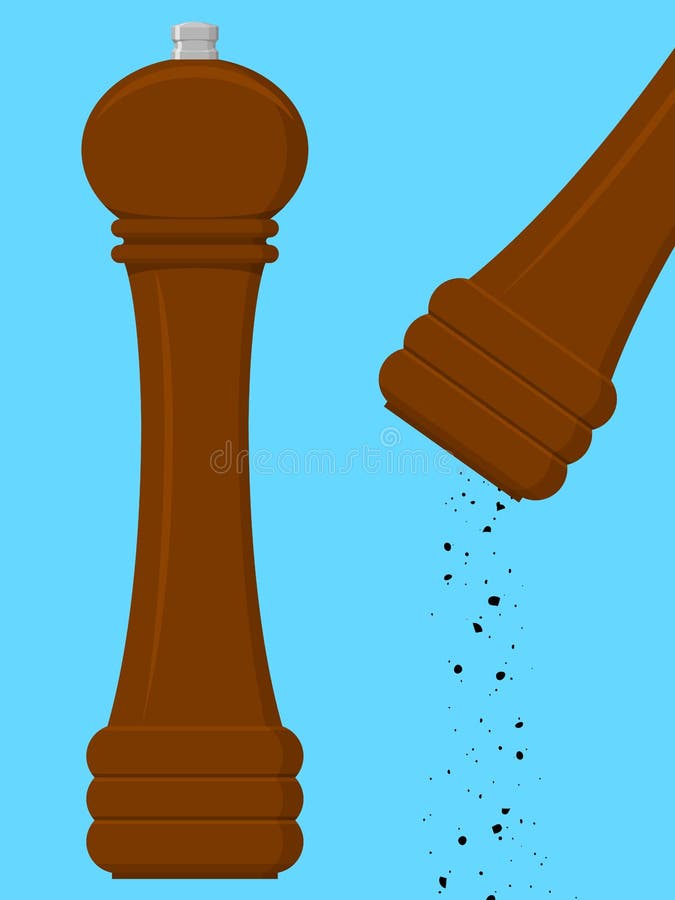Pepper mill stock vector. Illustration of taste, cooking - 10116371