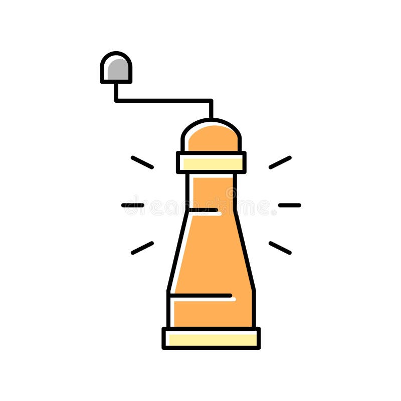 Pepper Mill Color Icon Vector Illustration Stock Vector - Illustration ...