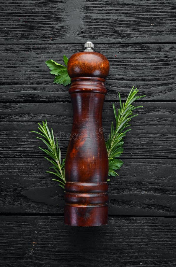 Pepper mill.Top view stock photo. Image of kitchen, mill - 182805930