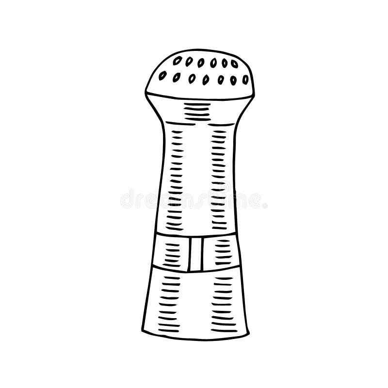 Pepper Mill Vector Illustration Hand Drawing Stock Vector ...