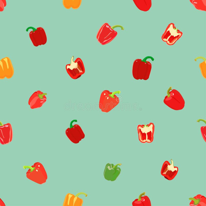 Pepper pattern stock vector. Illustration of fresh, pattern - 50457348