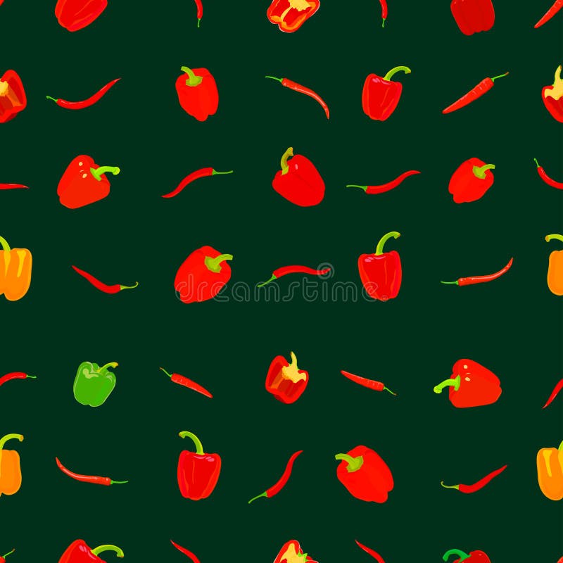 Pepper pattern stock vector. Illustration of nutritious - 59106591
