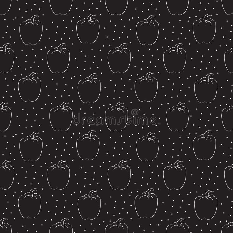 Pepper. Pattern with Dots on a Dark Background Stock Vector ...