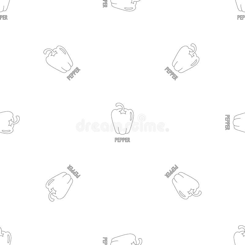 Pepper Pattern Seamless Vector Stock Vector - Illustration of black ...