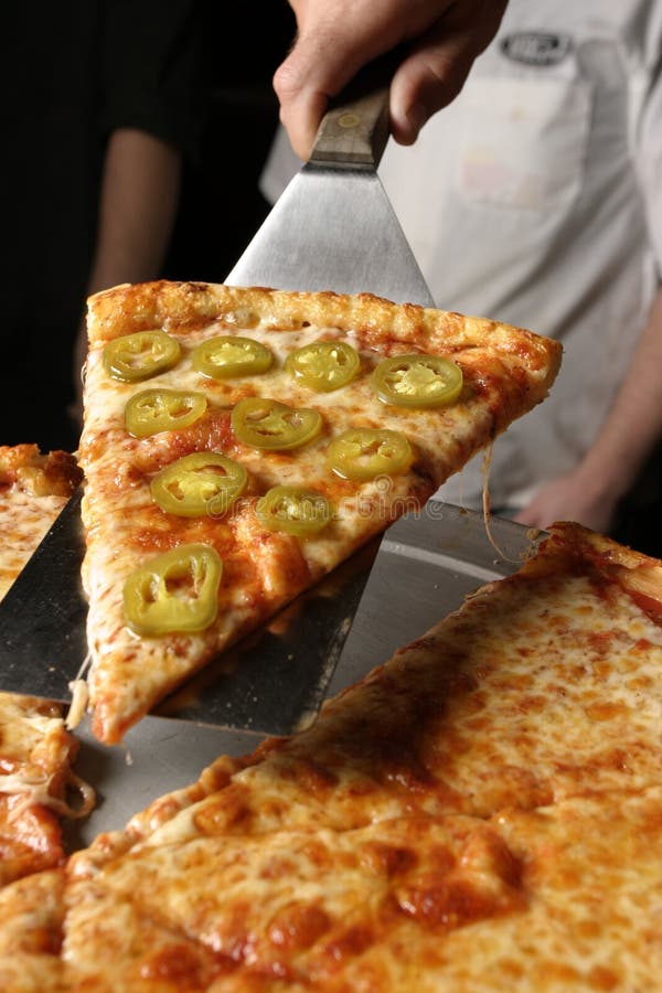 Pepper Pizza Serving stock image. Image of lifting, juicy - 1947445