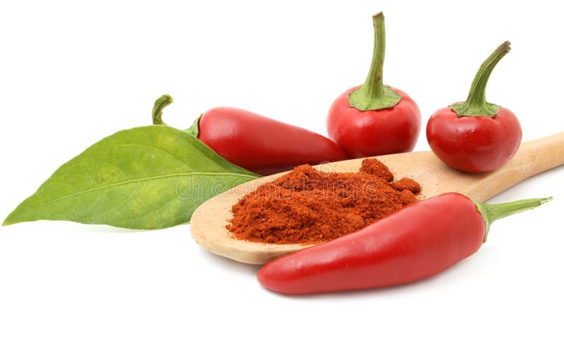 Pepper powder stock image. Image of spicy, leafs, chilli - 15901709