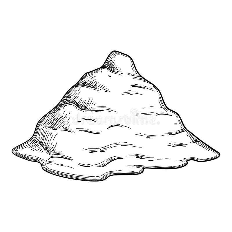 Pepper Powder Icon Outline, Hand Drawn Vector. Vegetable Chilli Stock ...