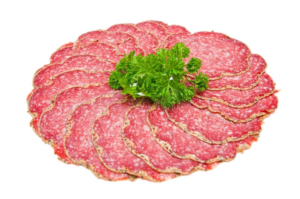Pepper salami stock image. Image of green, salami, slices - 26242481