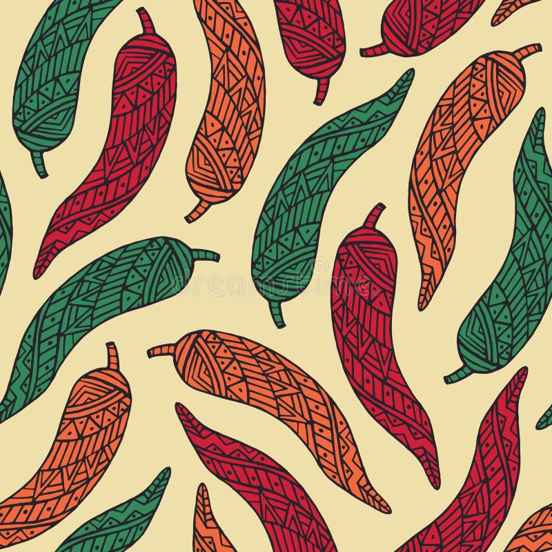 Pepper seamless pattern stock vector. Illustration of design - 72402429