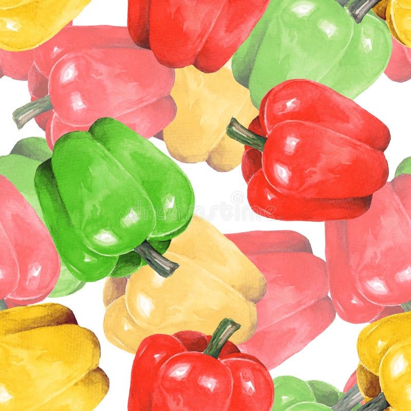 Pepper, seamless pattern 2 stock illustration. Illustration of pepper ...