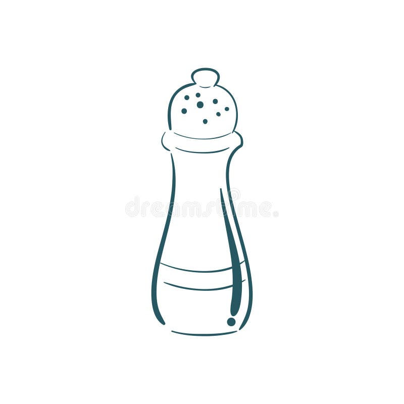 Pepper Shaker. Vector Illustration Decorative Design Stock Vector ...