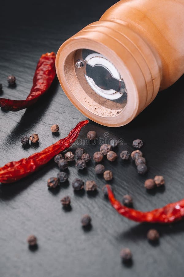 Pepper with Spices Close-up Stock Image - Image of background, domestic ...